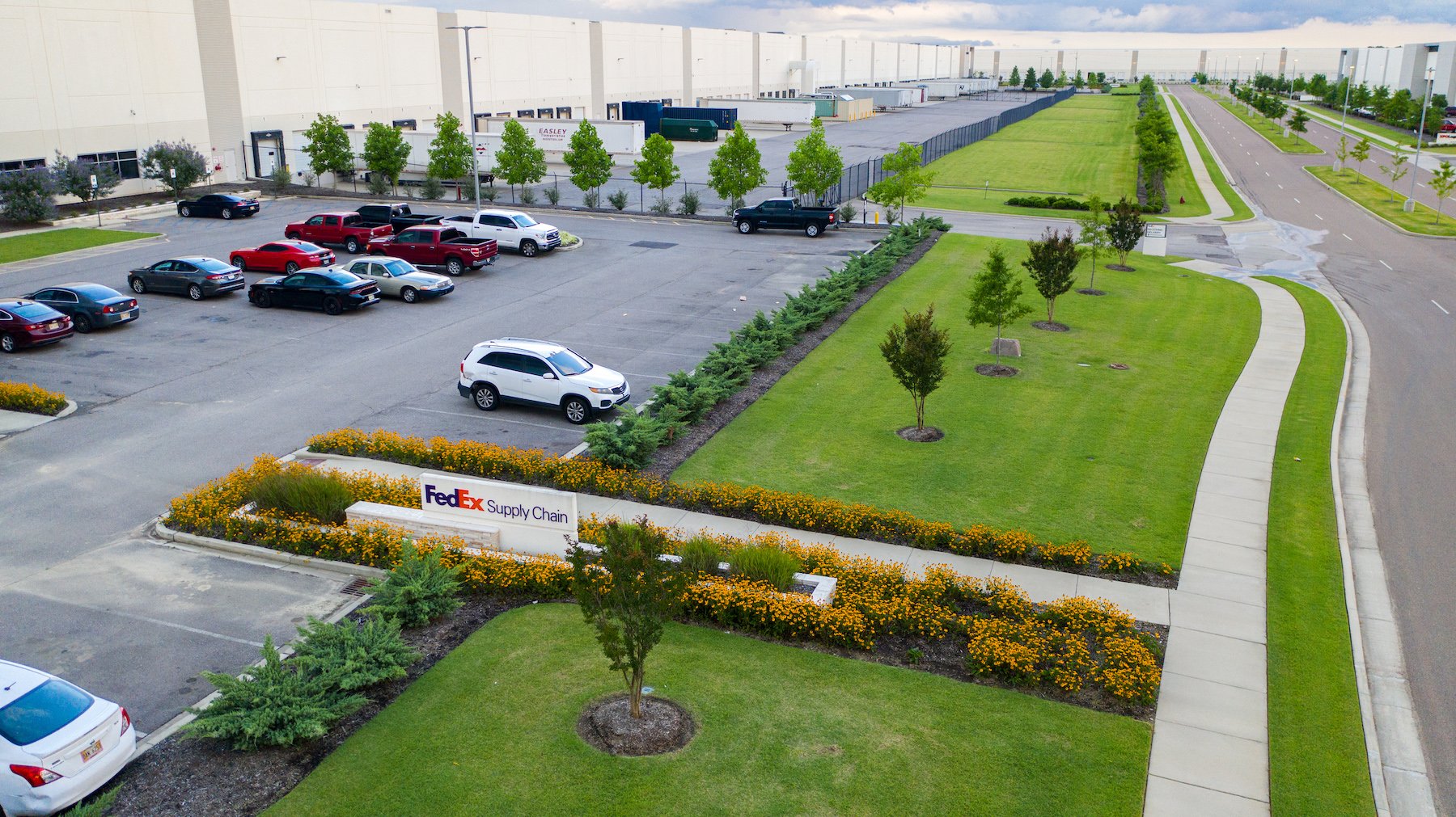 Industrial Park Landscaping Case Study: Legacy Park, Olive Branch, MS